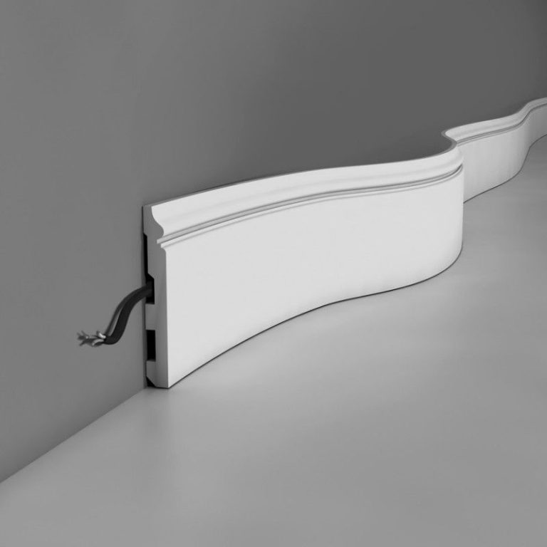 Skirting Board to Tidy Cables in Hollow Recess Channels & Hide Wires