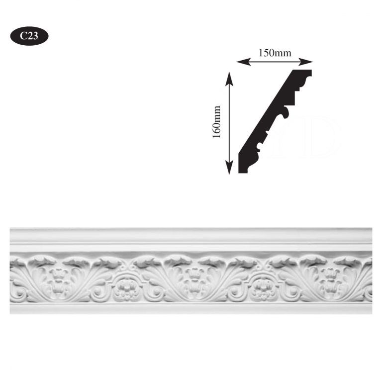 3346A Small Fluted Plaster Cornice - Wm Boyle Interior Finishes