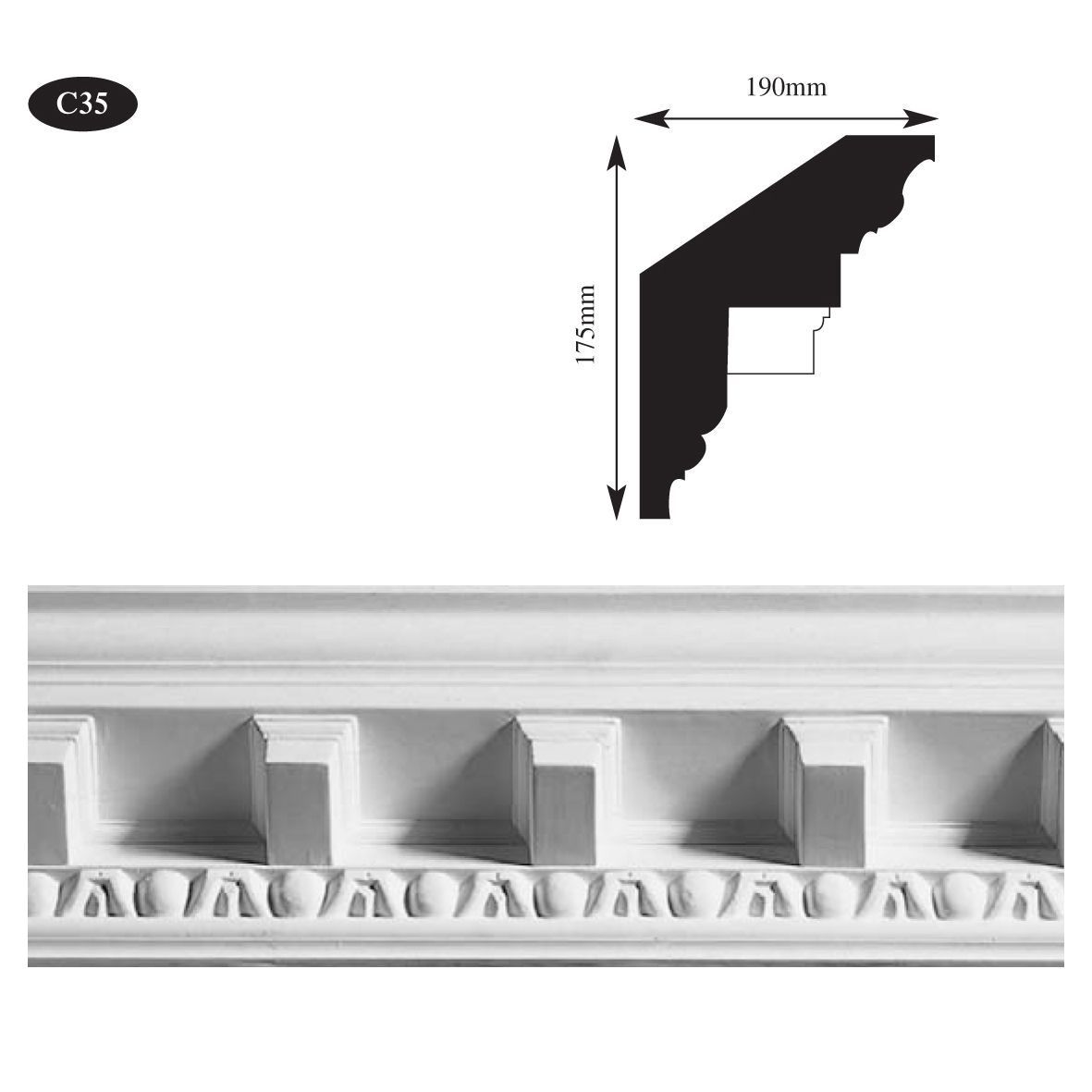 C35 Georgian Corbel Plaster Cornice - Wm Boyle Interior Finishes