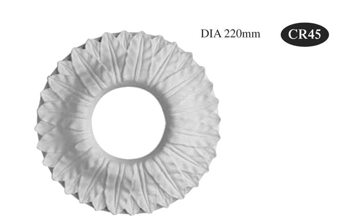 CR45 Small Plaster Ceiling Ring - 220mm - Wm Boyle Interior Finishes