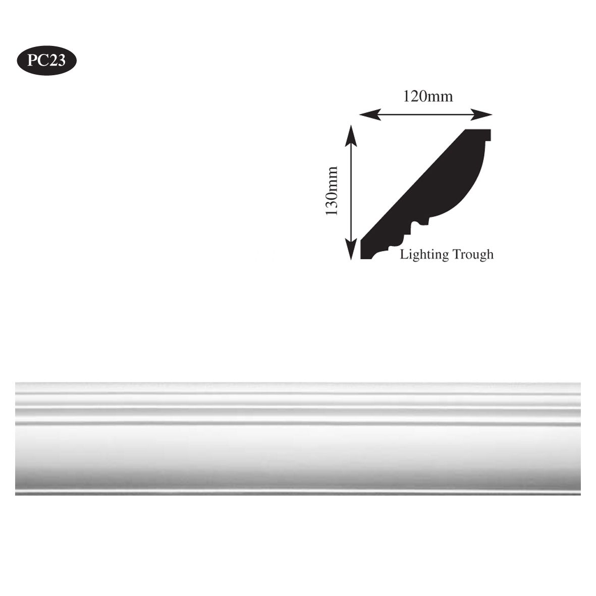 PC23 Lighting Trough Plaster Coving - Wm Boyle Interior Finishes