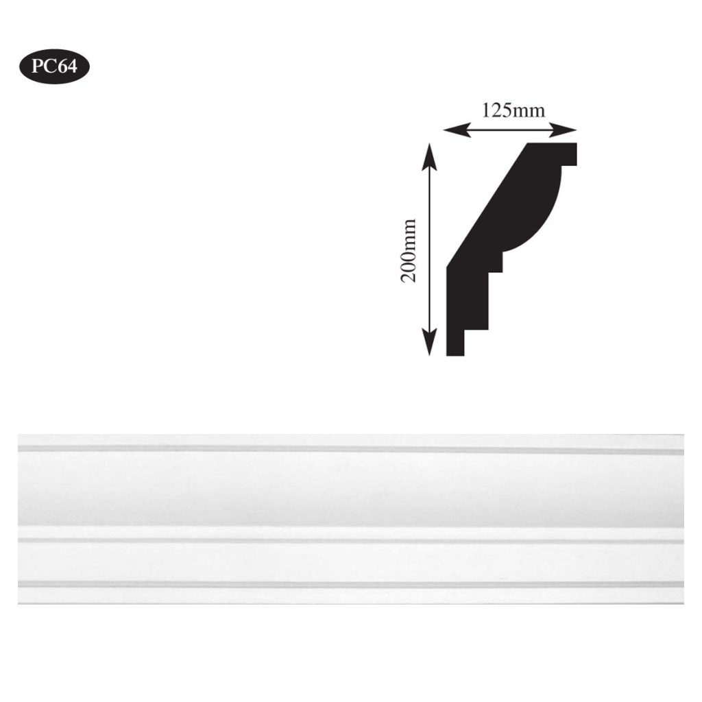 PC63 Plain Contemporary Plaster Cornice - Wm Boyle Interior Finishes